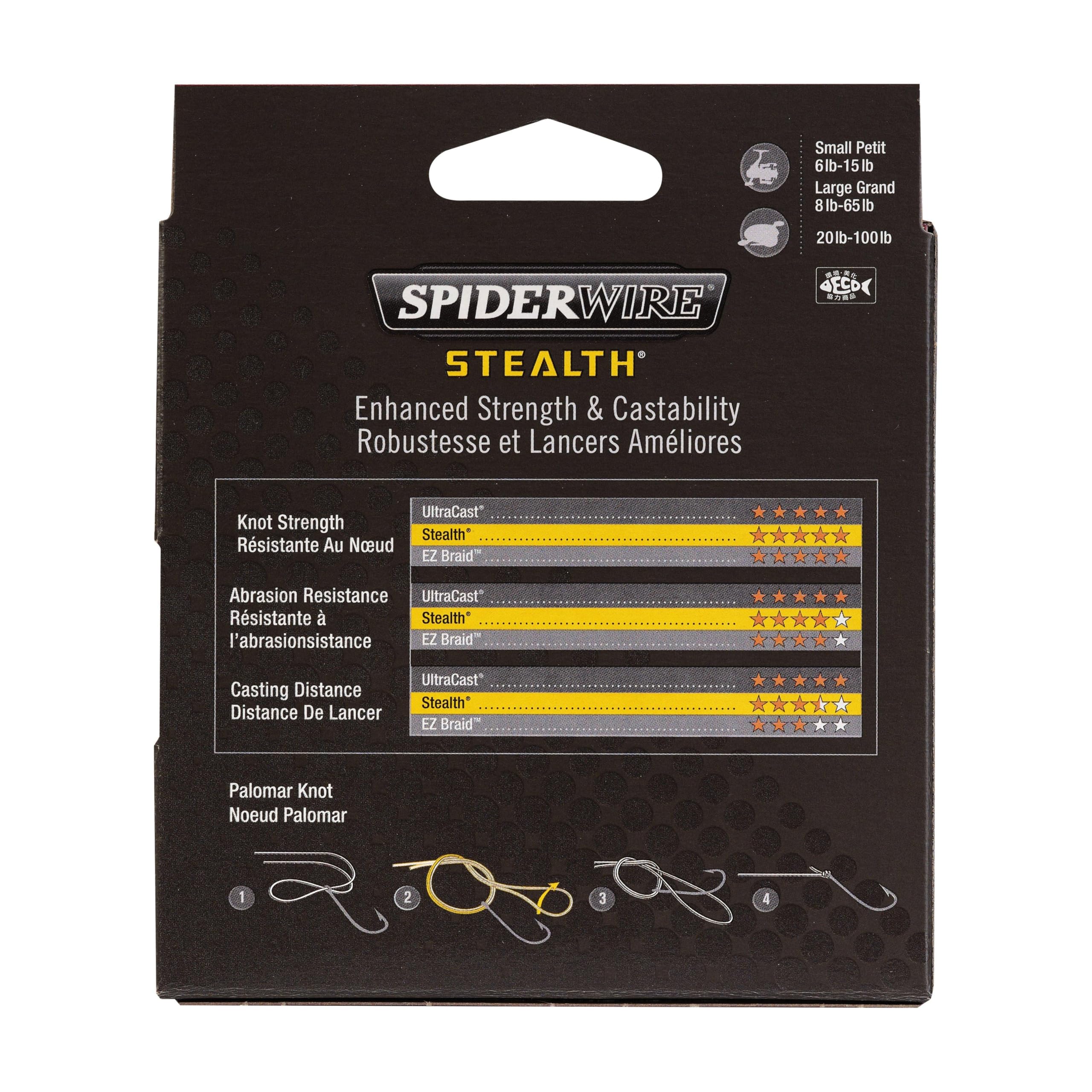 SpiderWire Stealth® Superline, Moss Green, 10lb | 4.5kg, 125yd | 114m Braided Fishing Line, Suitable for Freshwater and Saltwater Environments