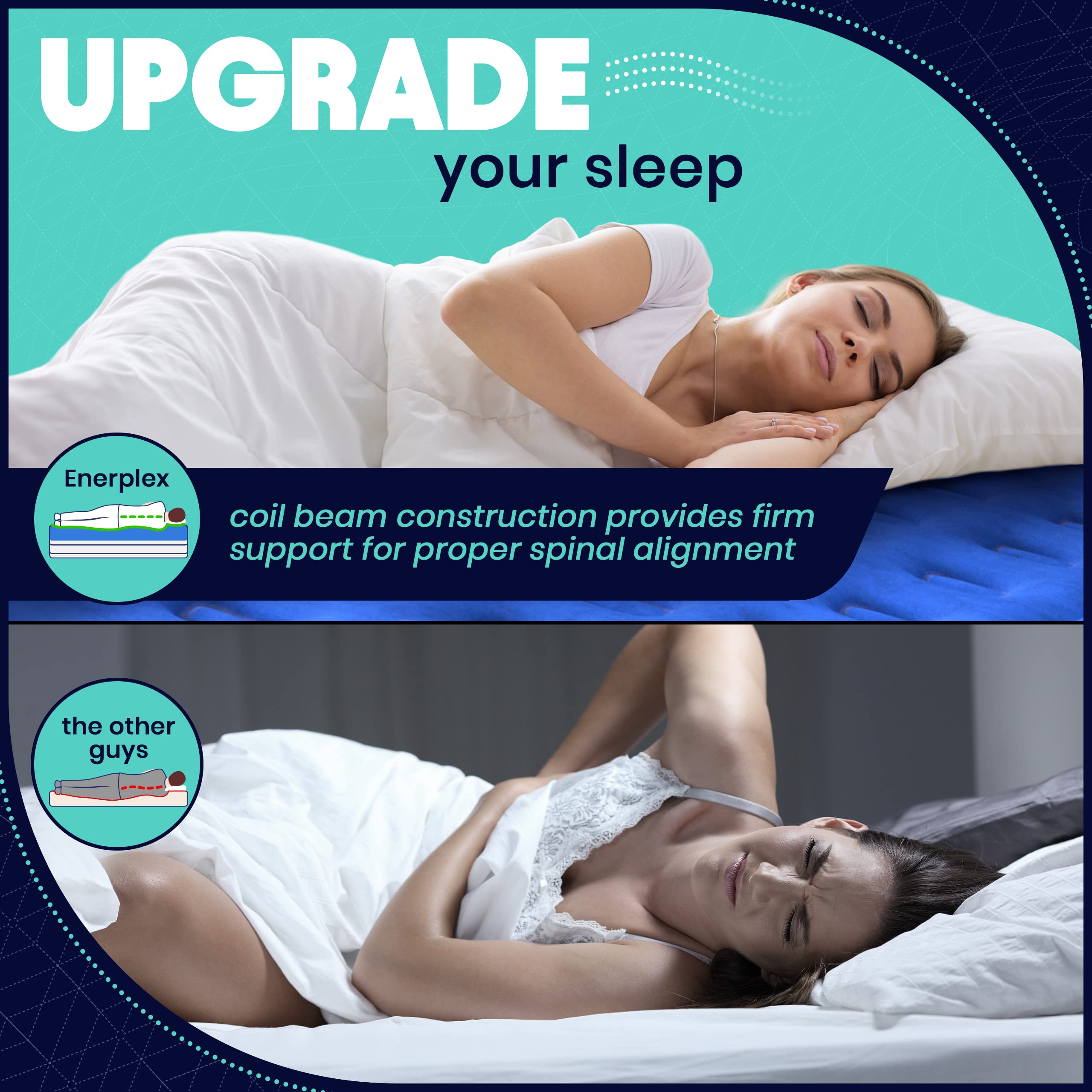 EnerPlex Twin Air Mattress with Built-in Pump - 13 Inch Double Height Inflatable Mattress for Camping, Home & Portable Travel - Durable Blow Up Bed with Dual Pump - Easy to Inflate/Quick Set UP