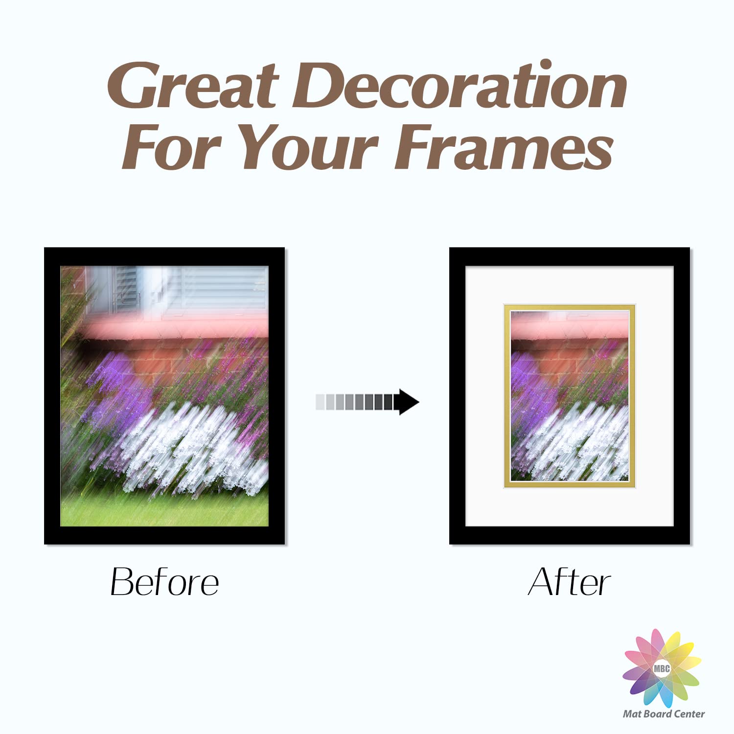 Mat Board Center, Double Mat - Acid Free, 8-ply Thickness, White Core - for Pictures, Photos, Framing (Off White Over Gold, 8x10 for 5x7, Pack of 5)