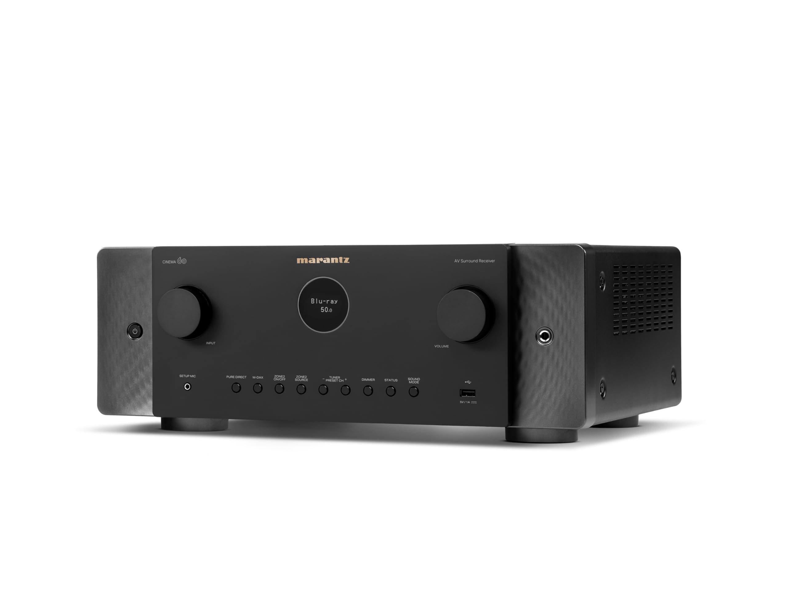 Marantz Cinema 60 7.2-Ch Receiver (100W X 7) - 4K/120 and 8K Home Theater Receiver, Built-in Bluetooth, Wi-Fi & HEOS Multi-Room, Supports Dolby Atmos & DTS:X