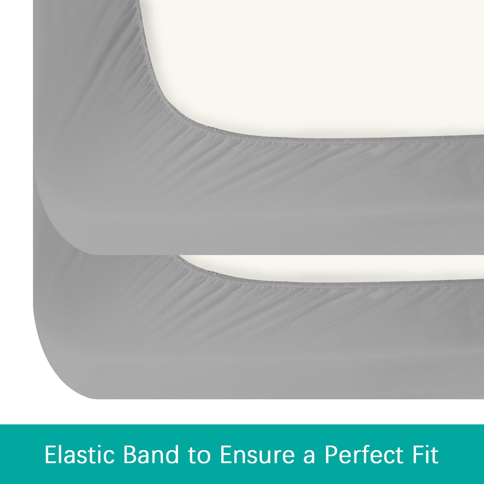 Biloban Mini Crib Sheets Fitted Waterproof 38'' x 24'', 2 Pack Mattress Protector Cover Fits for Dream on Me/Newton Mini Crib Mattress, Portable Sheet for Boys & Girl