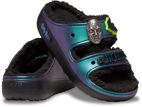 Crocs Unisex-Adult Classic Harry Potter Cozzzy Sandals Slide, Black, Numeric_5 US Men