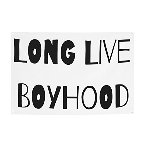 Long Live Boyhood Banners 47 X 71 In Party Indoor Outdoor Decor Banners Home Outdoor Decor Yard Hanging Sign Banner Decoration, Personalized Banner For Parties