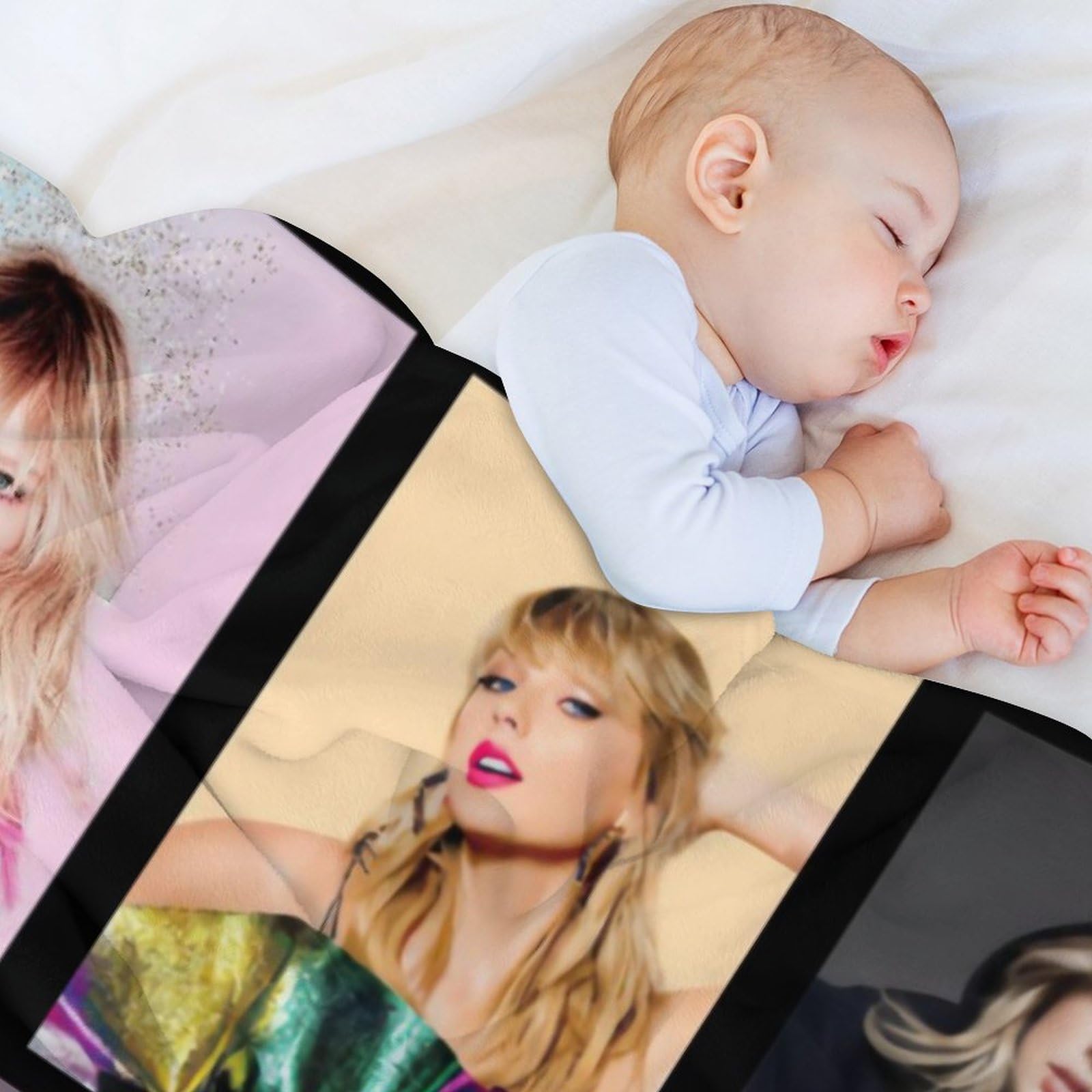 Superstar Blanket Funny Photo Collage Soft Flannel Air Conditioning Blanket Warm Cozy Throw Blanket for All Seasons 50"X40"