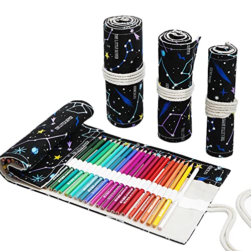 3 Pack Cute Pencil Roll Holder Bags12 Slots 24 Slots 36 Slots Pen Organizer Bag Pouch for Students Office