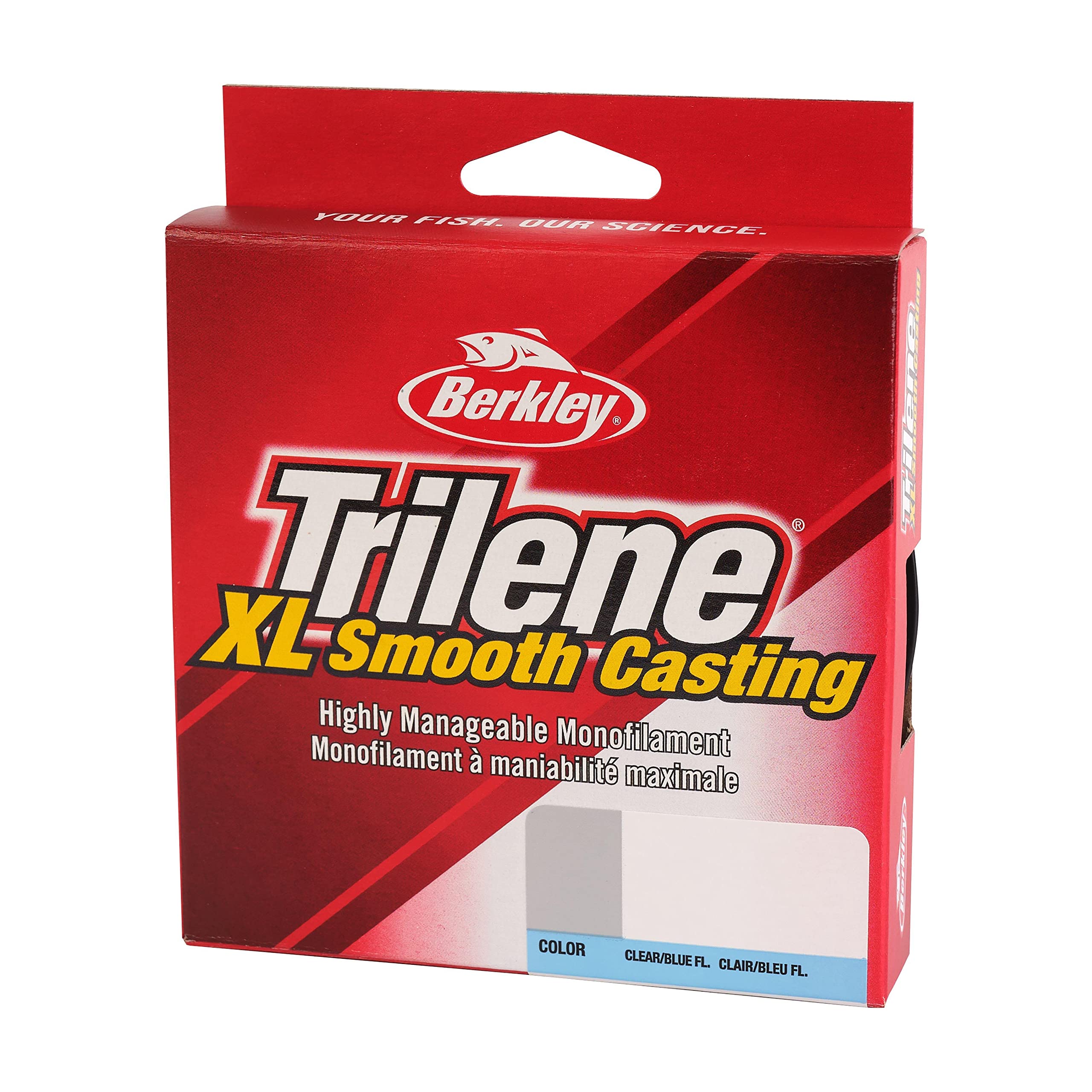 Berkley Trilene® XL®, Fluorescent Clear/Blue, 12lb | 5.4kg, 300yd | 274m Monofilament Fishing Line, Suitable for Freshwater Environments