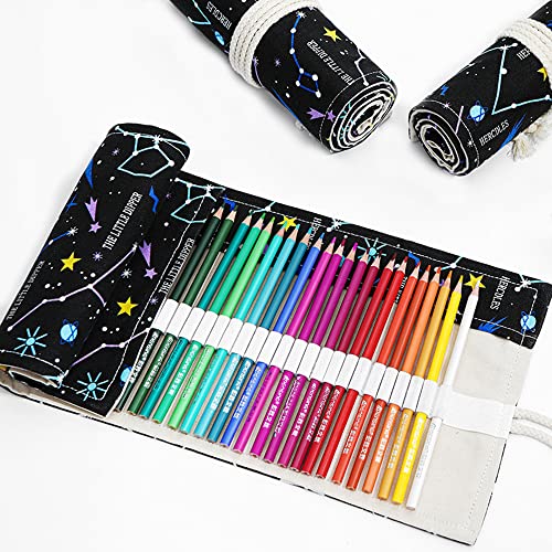 3 Pack Cute Pencil Roll Holder Bags12 Slots 24 Slots 36 Slots Pen Organizer Bag Pouch for Students Office