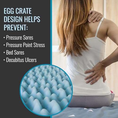 DMI Foam Mattress Topper, Egg Crate Foam Pad, Mattress Pad and Bed Topper for Support, Air Circulation, Pressure Relief and Weight Distribution, Twin Size Mattress, 33 x 72 x 3