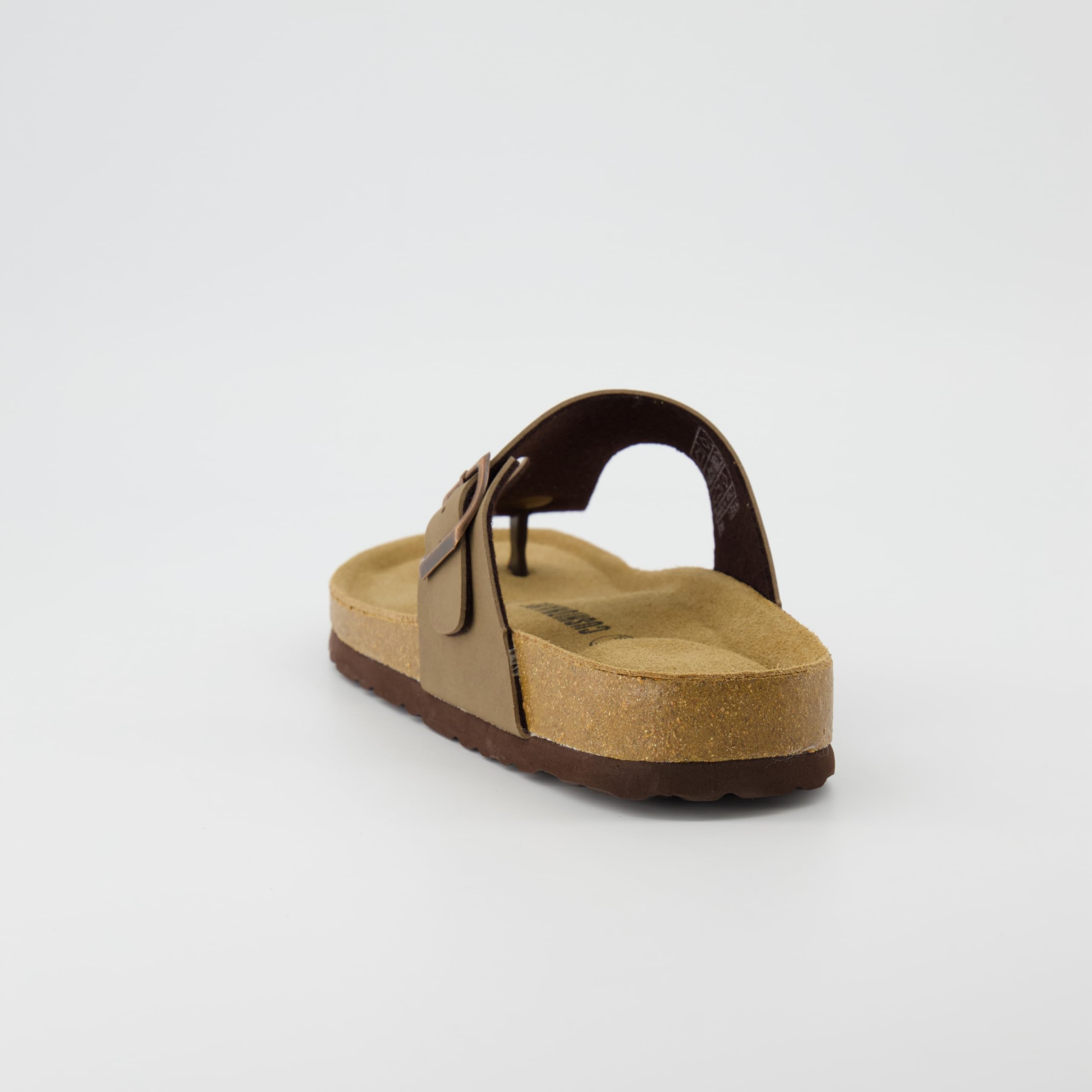 CUSHIONAIRE Women's Leah Cork Footbed Sandal With +Comfort, Brown 9