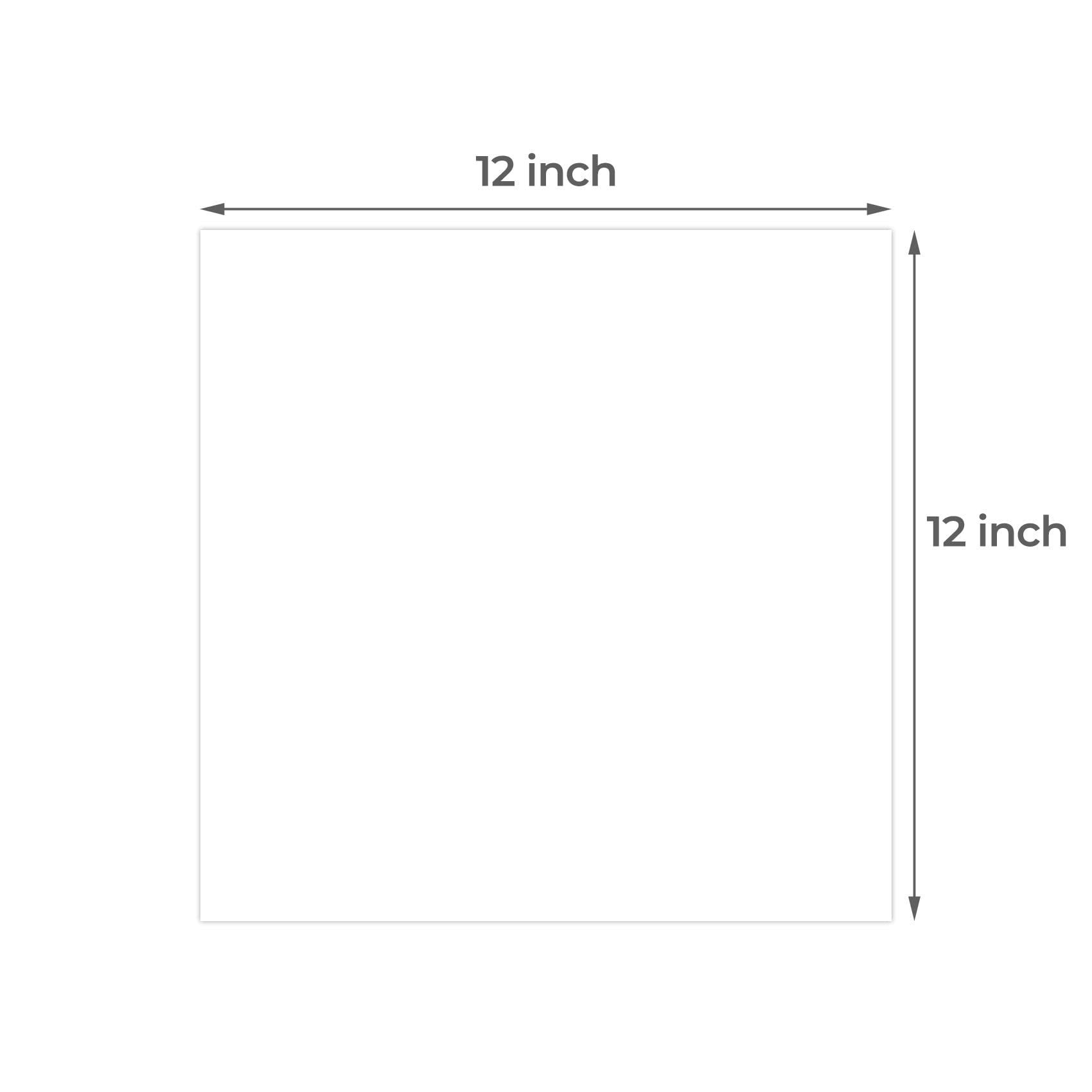 Frametory, 12x12 White Uncut Picture Mat Boards, Backing Boards for Frames, Photos, Crafts - Pack of 12
