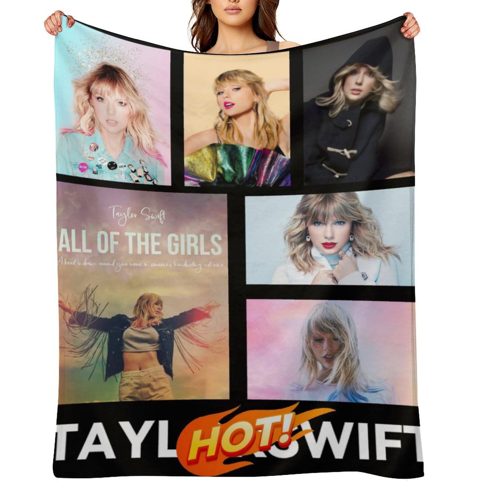 Superstar Blanket Funny Photo Collage Soft Flannel Air Conditioning Blanket Warm Cozy Throw Blanket for All Seasons 50"X40"