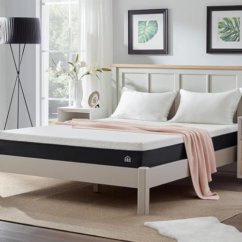 SERENITY HOME 12 inch Full Size Mattress Memory Foam Mattress with Ventilated Cooling Gel Foam| Stress Relief Mattress Full Size Bed | Full Mattress in a Box | Medium Firm | Full | 12 Inches, White