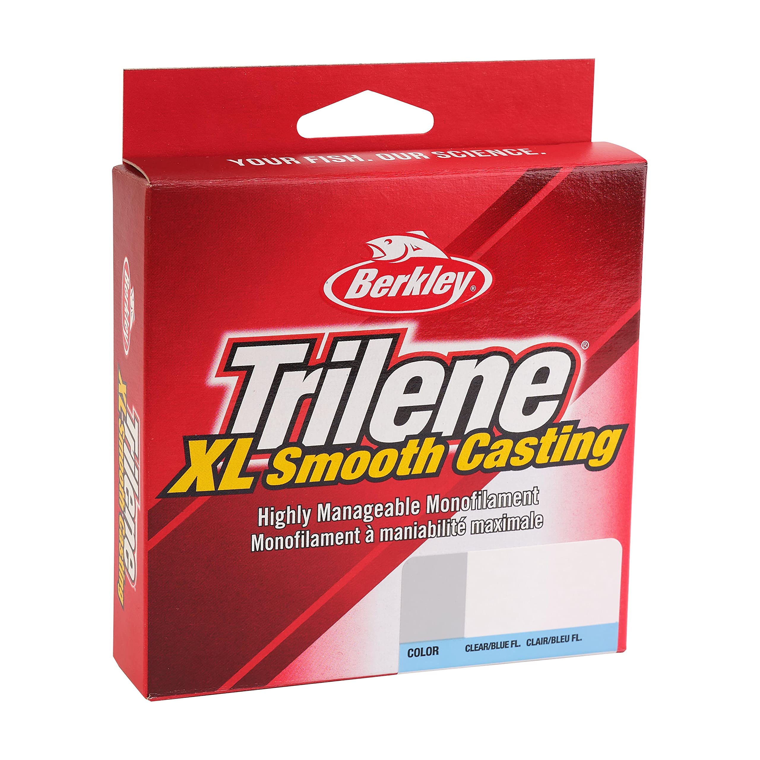 Berkley Trilene® XL®, Fluorescent Clear/Blue, 12lb | 5.4kg, 300yd | 274m Monofilament Fishing Line, Suitable for Freshwater Environments