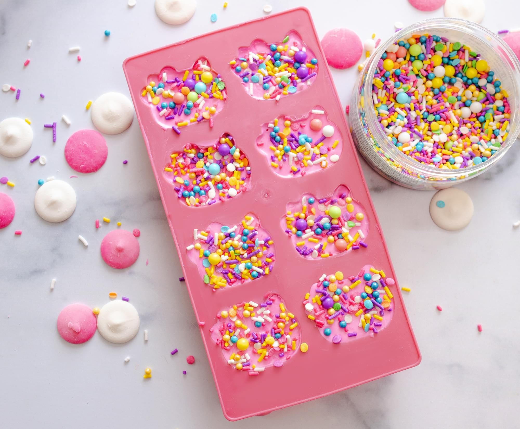 Sanrio Hello Kitty Hearts Flexible Silicone Ice Cube Tray In Character Shapes | Reusable Ice Mold For Freezer | Makes 8 Cubes