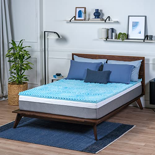 Sure2Sleep Twin Size, 2-Inch, 5-Zone Gel Swirl Memory Foam Mattress Topper Made in USA.