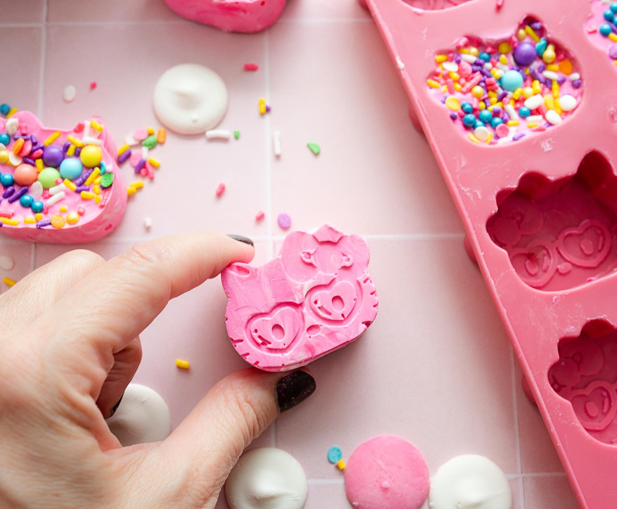 Sanrio Hello Kitty Hearts Flexible Silicone Ice Cube Tray In Character Shapes | Reusable Ice Mold For Freezer | Makes 8 Cubes