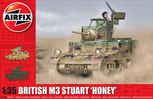 Airfix British M3 Stuart Honey 1:35 WWII Military Tank Armor Plastic Model Kit A1358