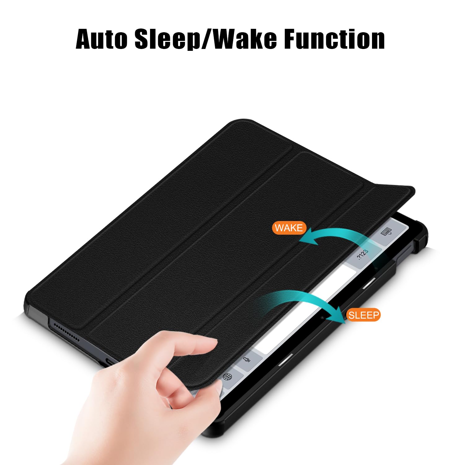 Xuanbeier Case for Xiaomi Redmi Pad SE 11 inch,Slim Stand Hard Back Shell Protective Smart Cover for Redmi Pad SE 11 2023 Case with Auto Wake/Sleep Function,Black