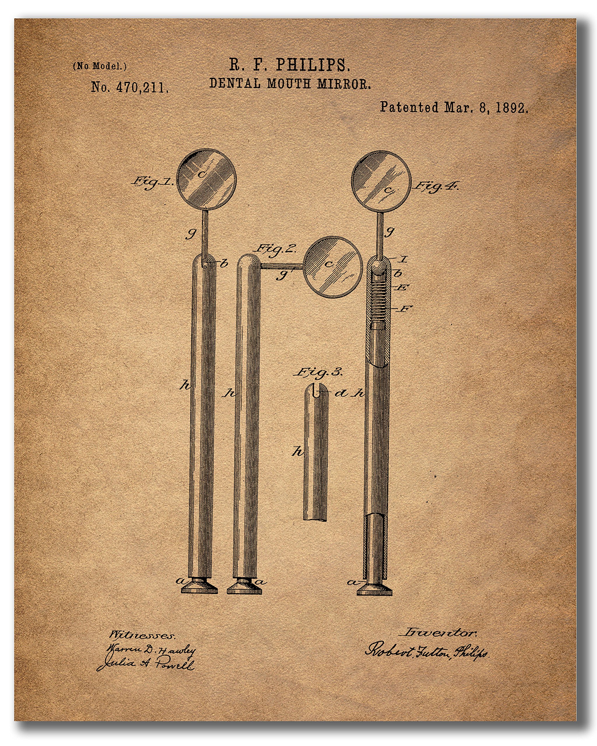 Dentist Patent Wall Art Prints - Set of 6 Vintage Replica Photos