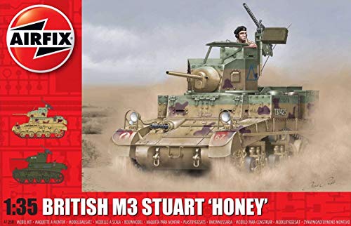Airfix British M3 Stuart Honey 1:35 WWII Military Tank Armor Plastic Model Kit A1358