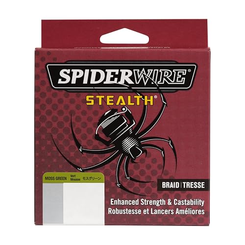 SpiderWire Stealth® Superline, Moss Green, 30lb | 13.6kg, 200yd | 182m Braided Fishing Line, Suitable for Freshwater and Saltwater Environments