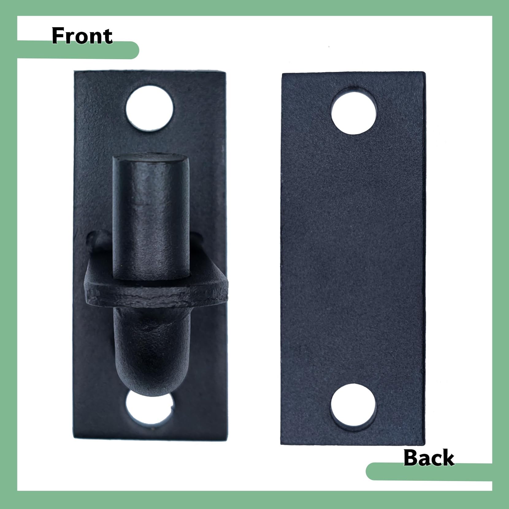 Black Wall Mount Gate Hinges, Farm Gate Hinge, Gate Hinges for Wooden Fences Heavy Duty, Gate Hinges for Metal Gates with 5/8" Male Hinge Pin, Set of 2.