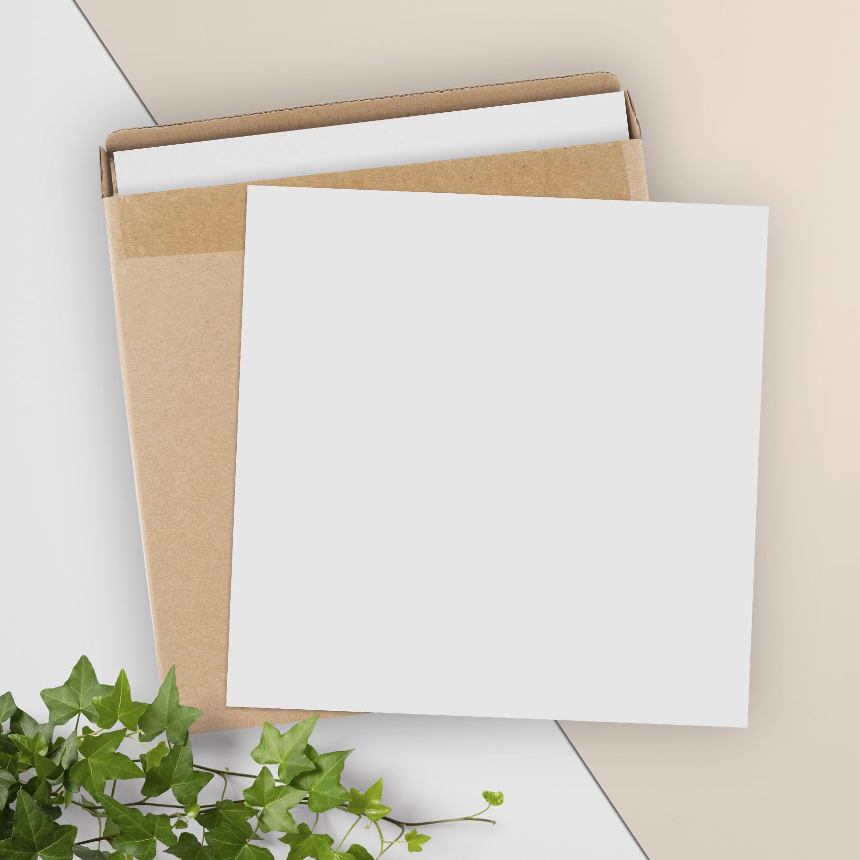 Frametory, 12x12 White Uncut Picture Mat Boards, Backing Boards for Frames, Photos, Crafts - Pack of 12