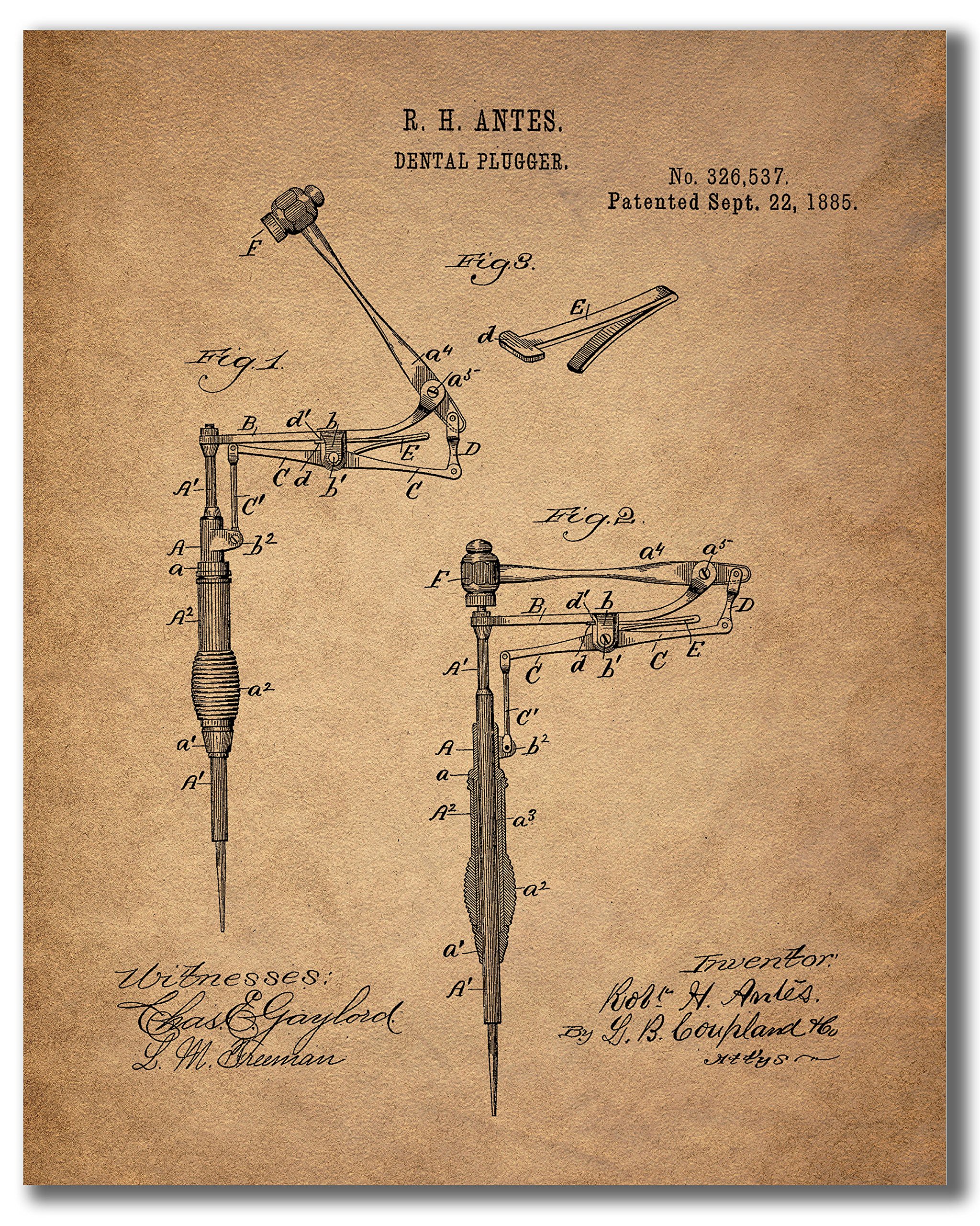 Dentist Patent Wall Art Prints - Set of 6 Vintage Replica Photos
