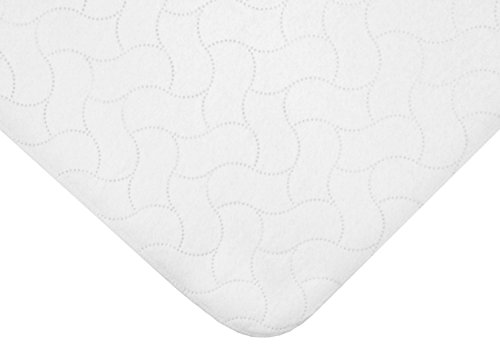 American Baby Company Waterproof Flat Reusable Multi-use Pad Protector, Quilt-Like Multi-use Protective Mattress Pad Cover for Babies, Adults and Pets, White, 27" x 36"