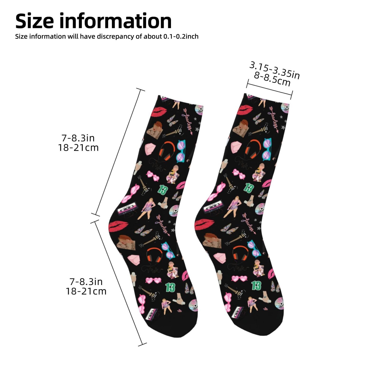 Caijhoul black socks for men women crew socks Moisture Wicking Athletic Socks 1Pcs