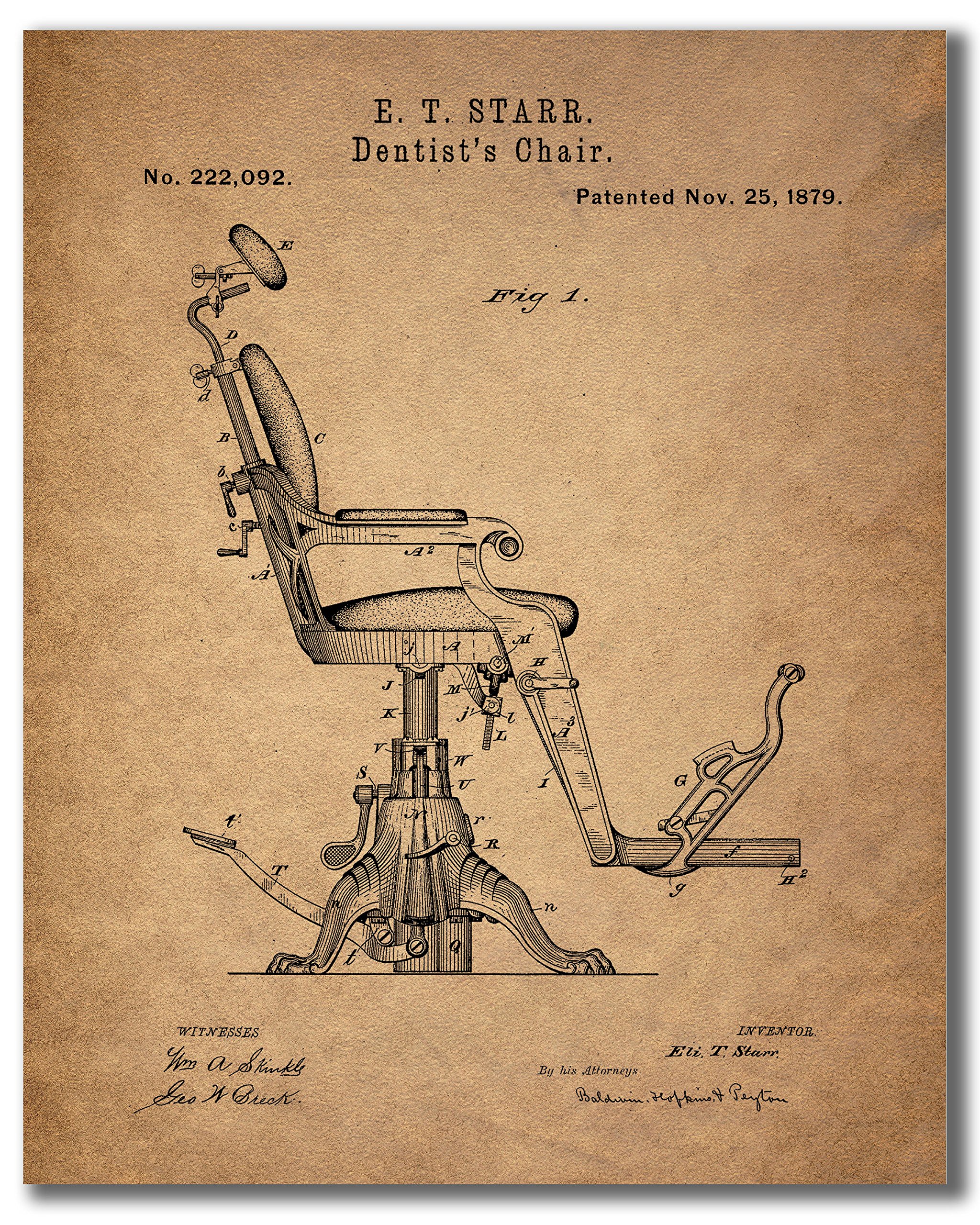 Dentist Patent Wall Art Prints - Set of 6 Vintage Replica Photos
