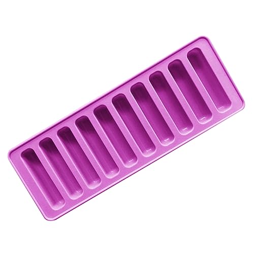 Easy Release Ice Cube Mold 10-Grids Cylinder Ice Cube Tray Flexible Silicone Ice Maker For Cocktails Teas Coffee Ice Cube Mold Silicone For Cocktails Fun Shapes Ice Maker Small Ice Cube Trays