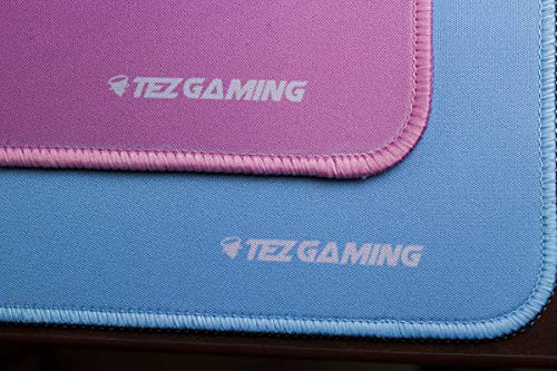 Tez Cables Gaming Oversized Extended Extra Large Blue Mousepad, 3XL (48" x 24" x 0.12"), Waterproof Non RGB Computer Gaming Pad with Anti Slip Rubber Base