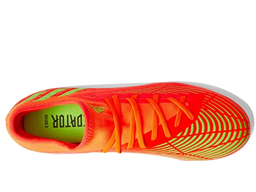adidas Unisex Edge.3 Predator Firm Ground Soccer Shoe, Solar Red/Green/Black, 8.5 US Men