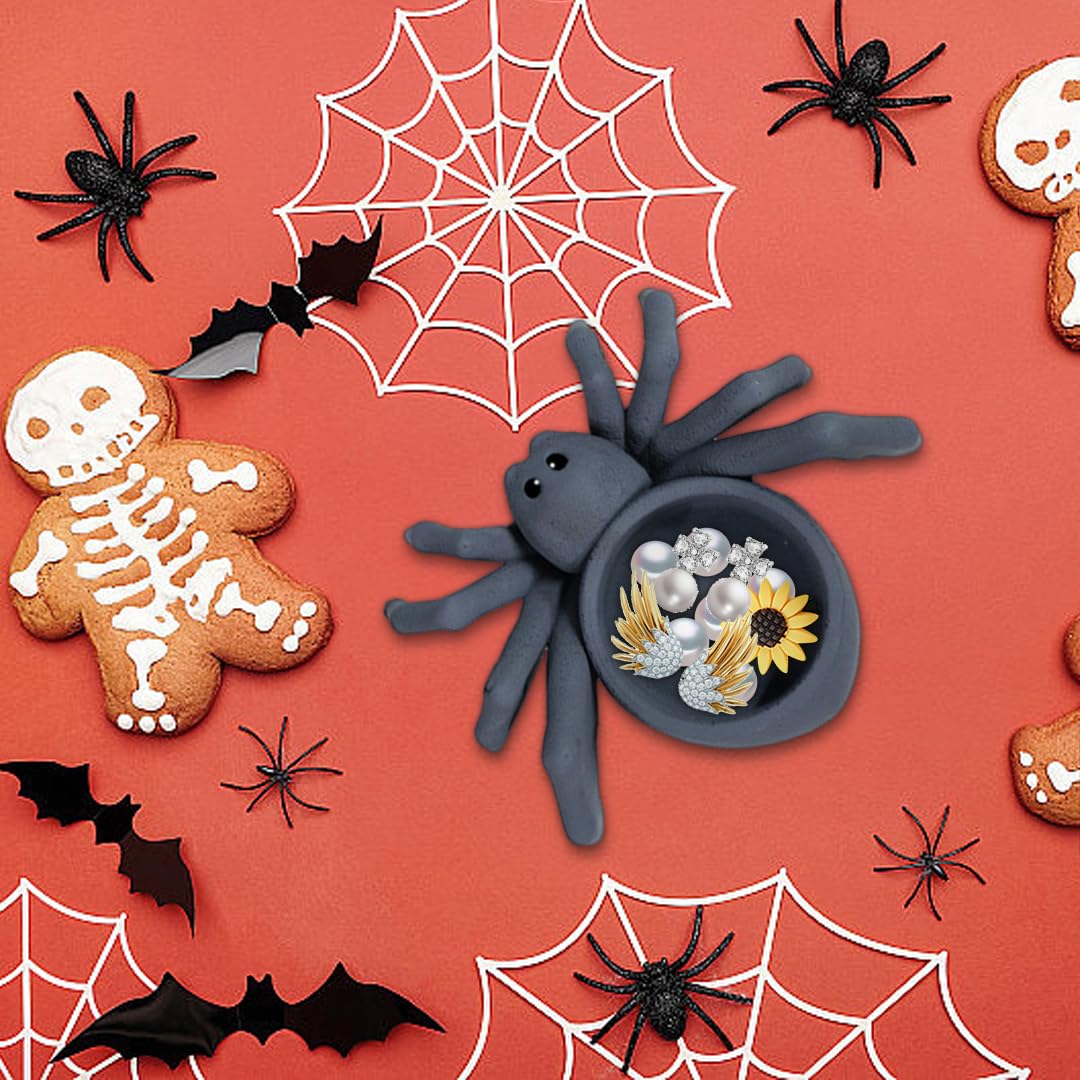 Zayookey Spiders Candle Holder Resin Mold Halloween Tealight Holder Silicone Mold for Epoxy Resin Animals Candlestick Casting Mould DIY Jewelry Trinket Tray Candy Containers