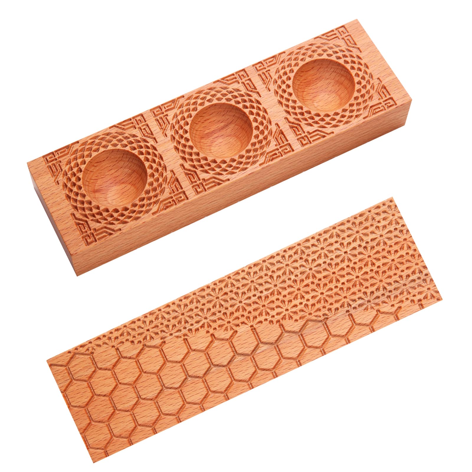 Miczhuoguang Ravioli Maker Press Mold Gnocchi Pasta Board, Wooden Stamp Pelmeni Mold Handmade Fresh Pierogi Press Ravioli Pasta Maker, 3 in 1 Combination Potsticker Meat Pie Dumpling Maker Board