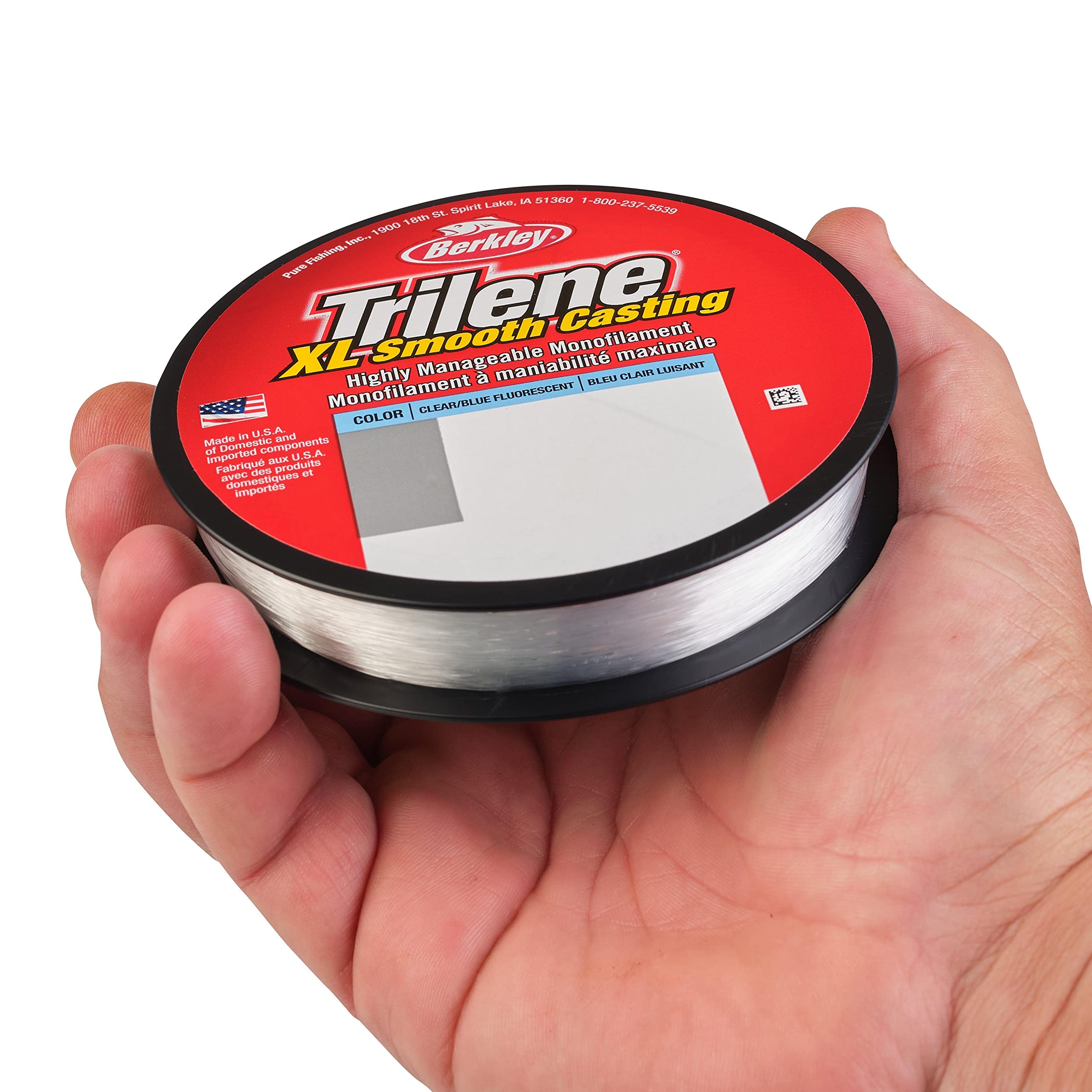 Berkley Trilene® XL®, Fluorescent Clear/Blue, 12lb | 5.4kg, 300yd | 274m Monofilament Fishing Line, Suitable for Freshwater Environments