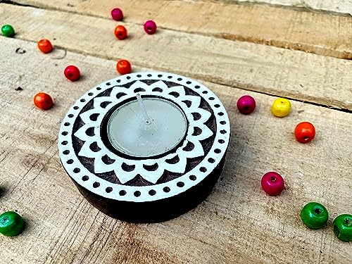 Wooden Block Stamp's Wooden Engraved Tealight Holders, Handcarved Tealight Holder, Wedding Gift