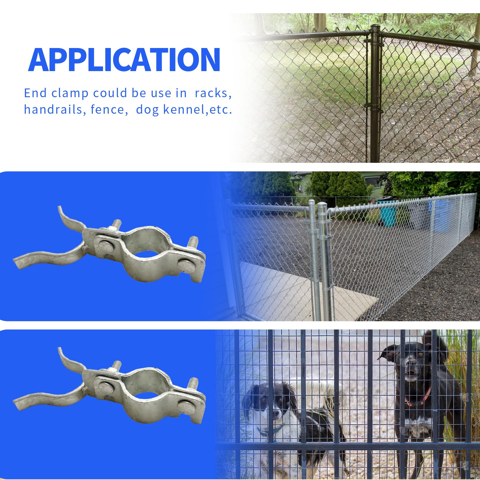 Chain Link Gate Latch,1-3/8" x 1-3/8" Chain Link Fence Gate Fork Latch for Chain Link Fence Gate Frames with Padlock Hole Wall Mount to Gate Post or Wall