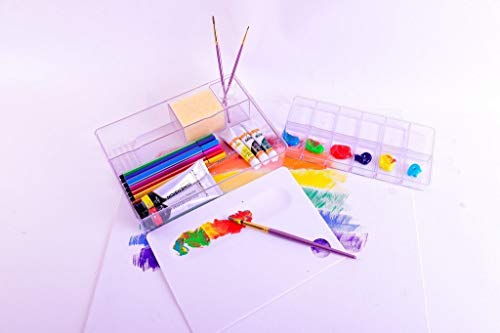 Mont Marte Art Brush Washer for Art, 2 Water Tanks,1 Mixing Palette, 1 Foam Sponge