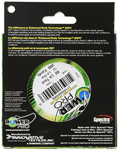 PowerPro Braided Fishing Line - Moss_Green - 50lb - 300yd/275m (21100500300E)