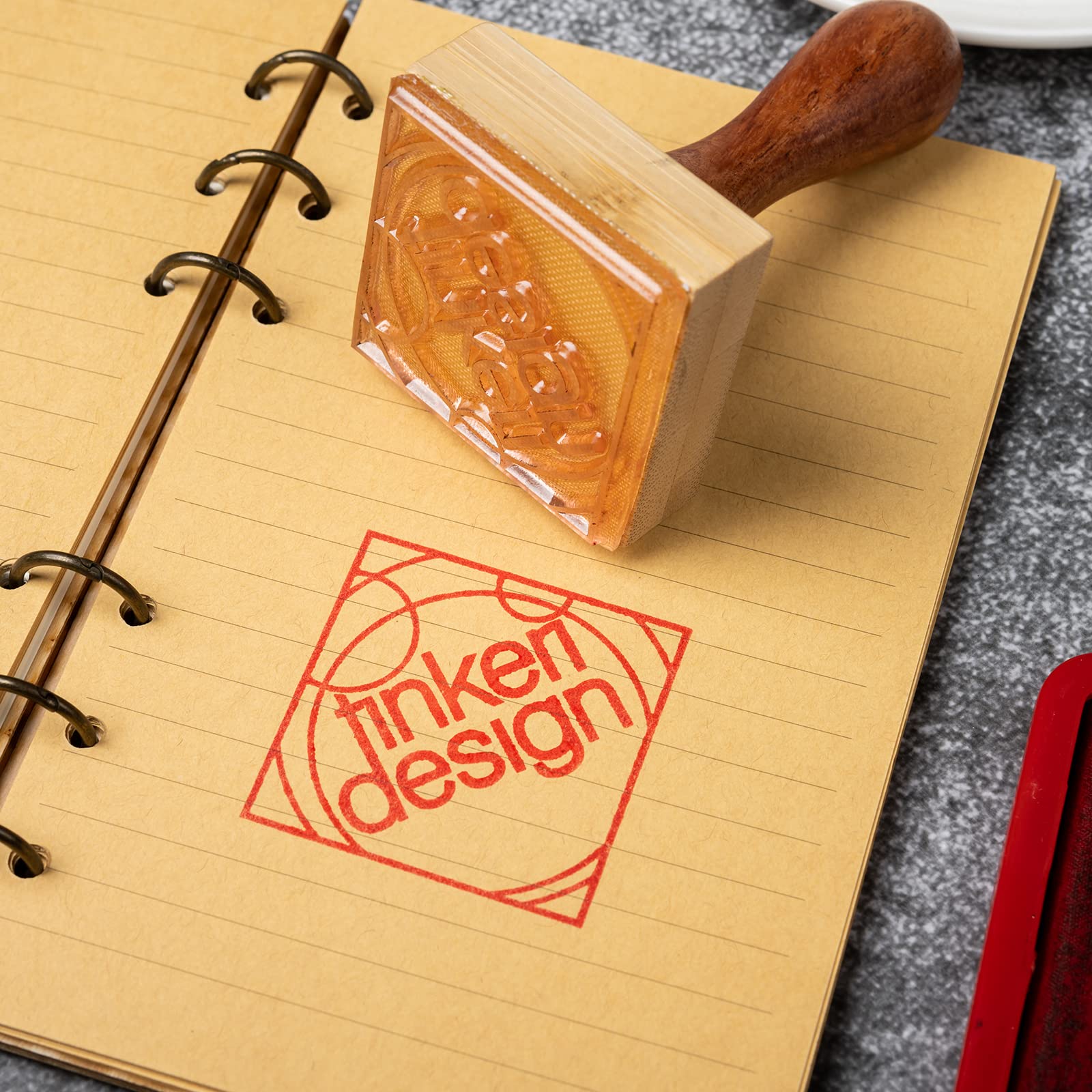 Custom Stamp - Personalized Stamp,Customization Business Logo/Address/Date/Name/Wedding Invitations Wooden Rubber Stamps for Multiple Sizes (Book Stamp)