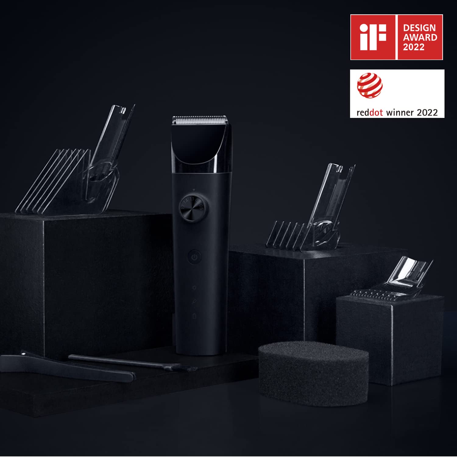 Xiaomi Hair Clipper, Professional Hair Clippers for Men with 14 Length Comb Settings and 5 Styling Precision Length Settings, Titanium-Plated Ceramic Blade Head, Cordless Hair Clippers for Men/Kids