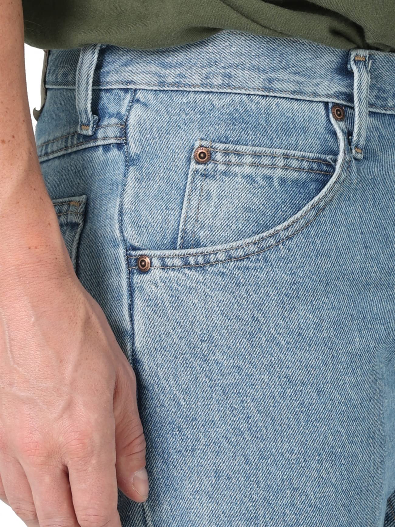 Wrangler Authentics Men's Classic 5-Pocket Regular Fit Cotton Jean, Light Stonewash, 33W x 34L