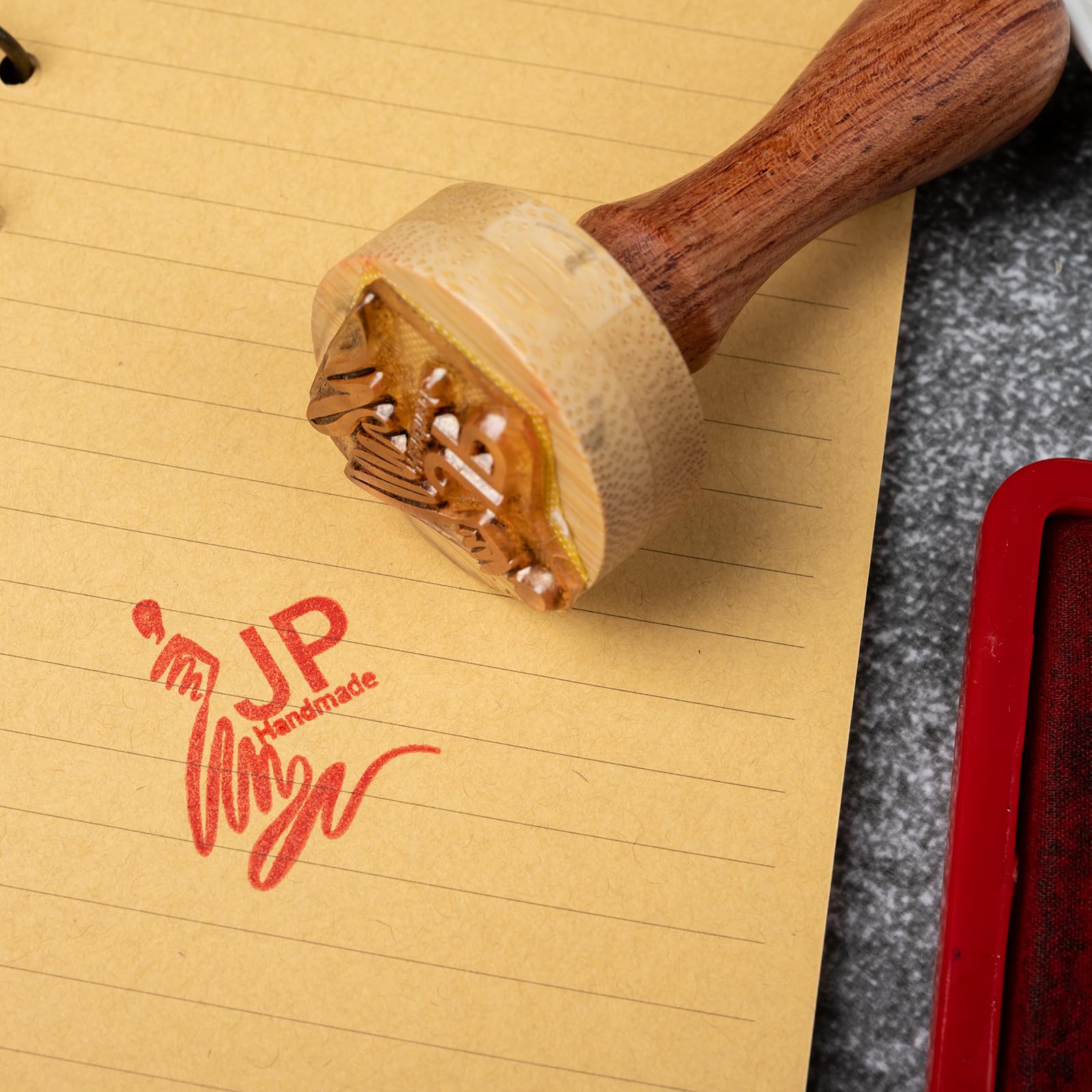 Custom Stamp - Personalized Stamp,Customization Business Logo/Address/Date/Name/Wedding Invitations Wooden Rubber Stamps for Multiple Sizes (Book Stamp)