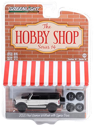 Greenlight 97140-E The Hobby Shop Series 14 - 2021 Bronco Wildtrak with Spare Tires 1:64 Scale Diecast