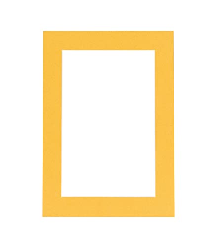 11x14 Mat Bevel Cut for 9x11 Photos - Acid Free Topaz Orange Precut Matboard With Backing Board and Crystal Clear, Self Seal Photo Mat Bag - For Pictures, Photos, Framing - 4-ply Thickness