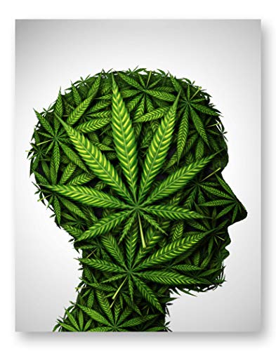 Pot Head Poster Print - Pot Head Wall DéCor (11 Inches X 14 Inches) Glossy Marijuana Cannabis Wall Art Decor