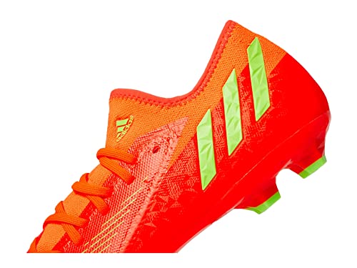 adidas Unisex Edge.3 Predator Firm Ground Soccer Shoe, Solar Red/Green/Black, 8.5 US Men