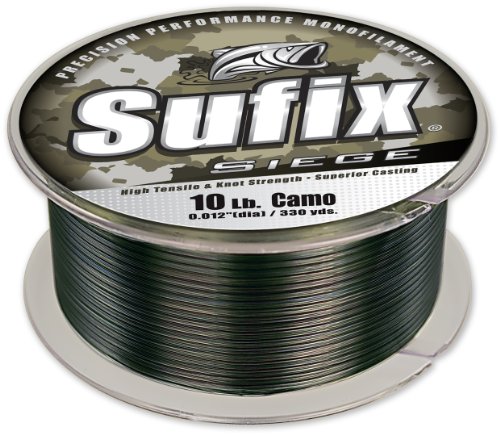 Sufix Siege 330-Yards Spool Size Fishing Line (Camo, 10-Pound)